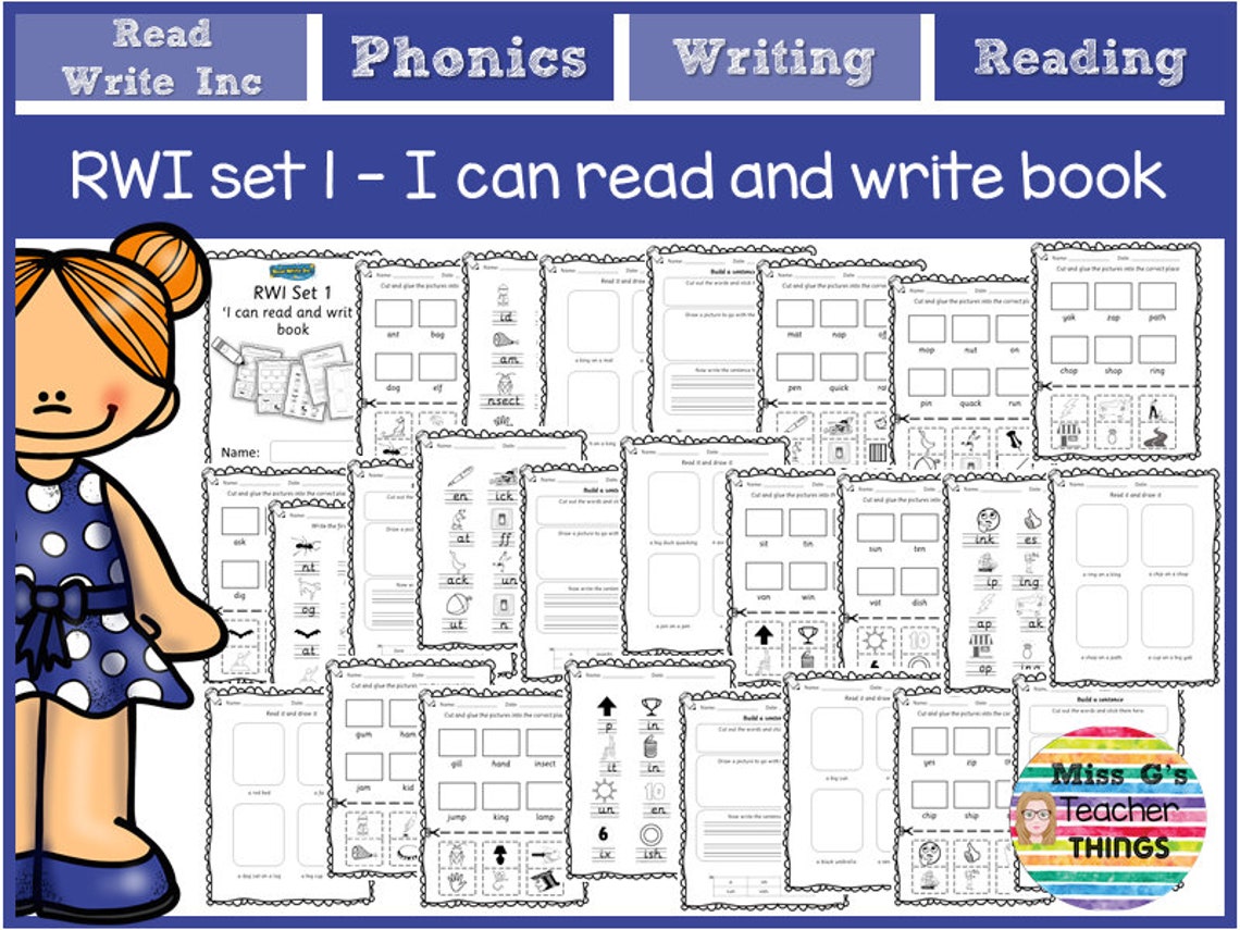 RWI Phonics Set 1 'I Can Read and Write' Activity Workbook + Sound ...