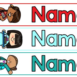 Editable Cute Student Name Bookmarks - Christmas or Back to School Gift ...