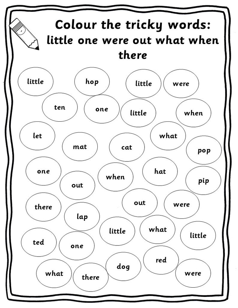 Year 1 / Kindergarten / Reception - Phase 4 Tricky Word Activity Book ...