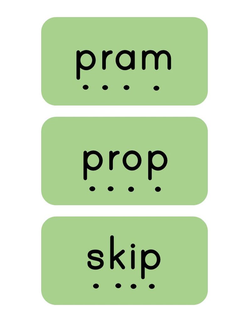RWI Set 1 Green Word Flashcards - Phonics Decoding Practice: Sounds for ...