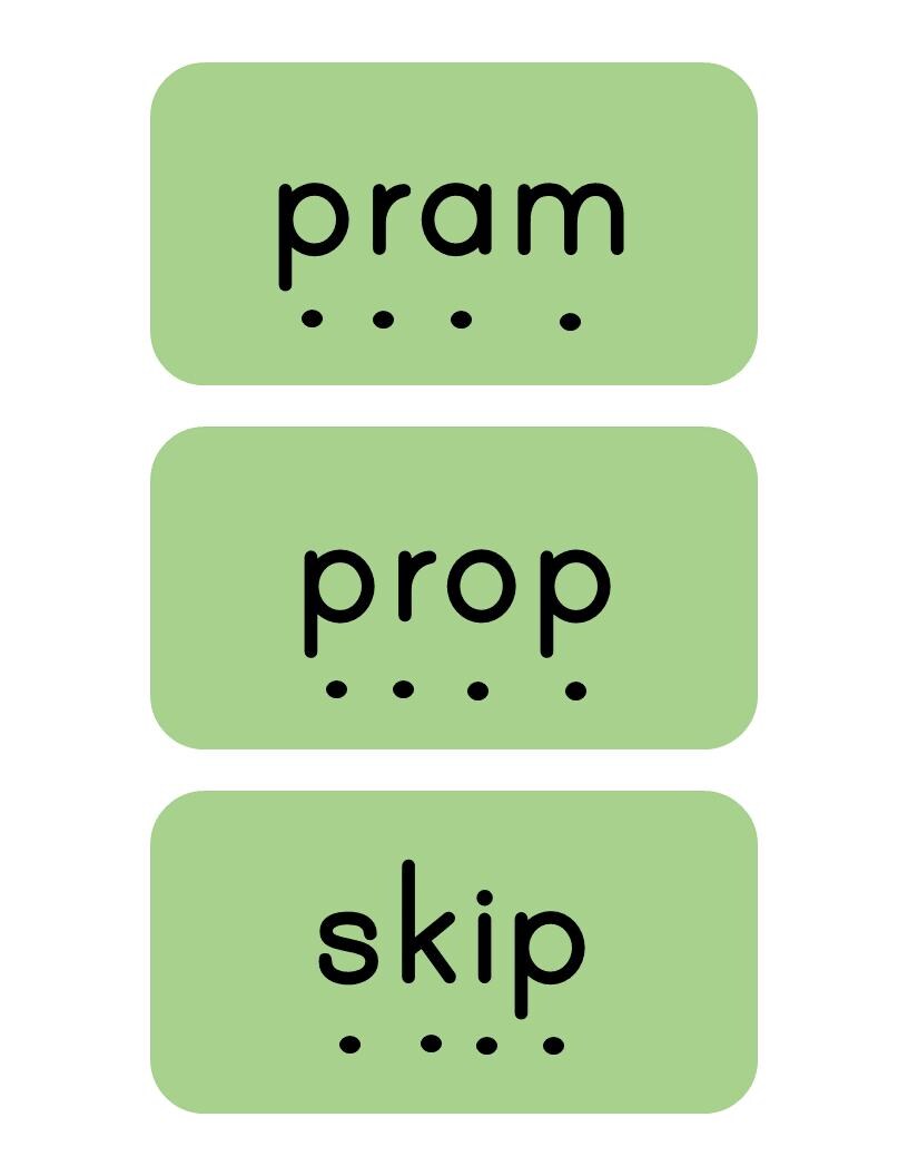 RWI Set 1 Green Word Flashcards - Phonics Decoding Practice: Sounds for ...