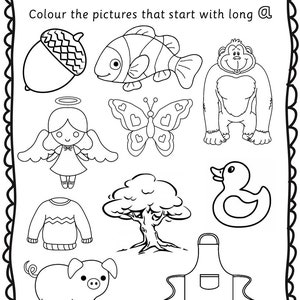 Beginning Sounds Book With 35 Worksheets - Colouring Pages RWI Set 1 ...