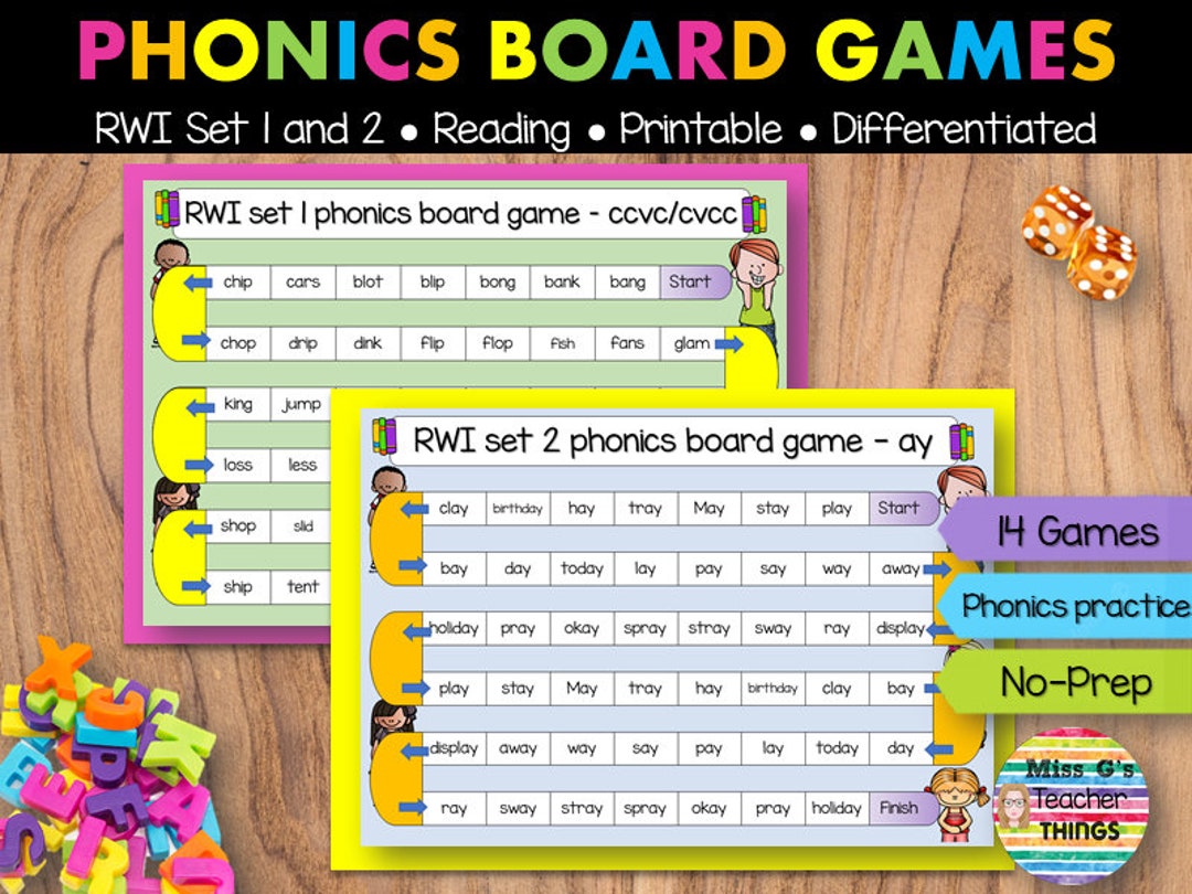 RWI - Read Write Inc Phonics Board Games Set 1 and 2 Sounds - Etsy