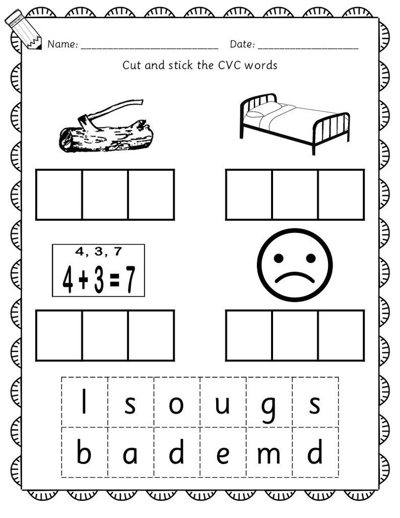 Cut Stick and Read CVC Words Book - RWI Set 1 Phonics Sounds: Decoding ...