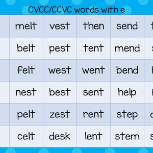 Roll the Dice CVCC CCVC Word Game Boards - Etsy