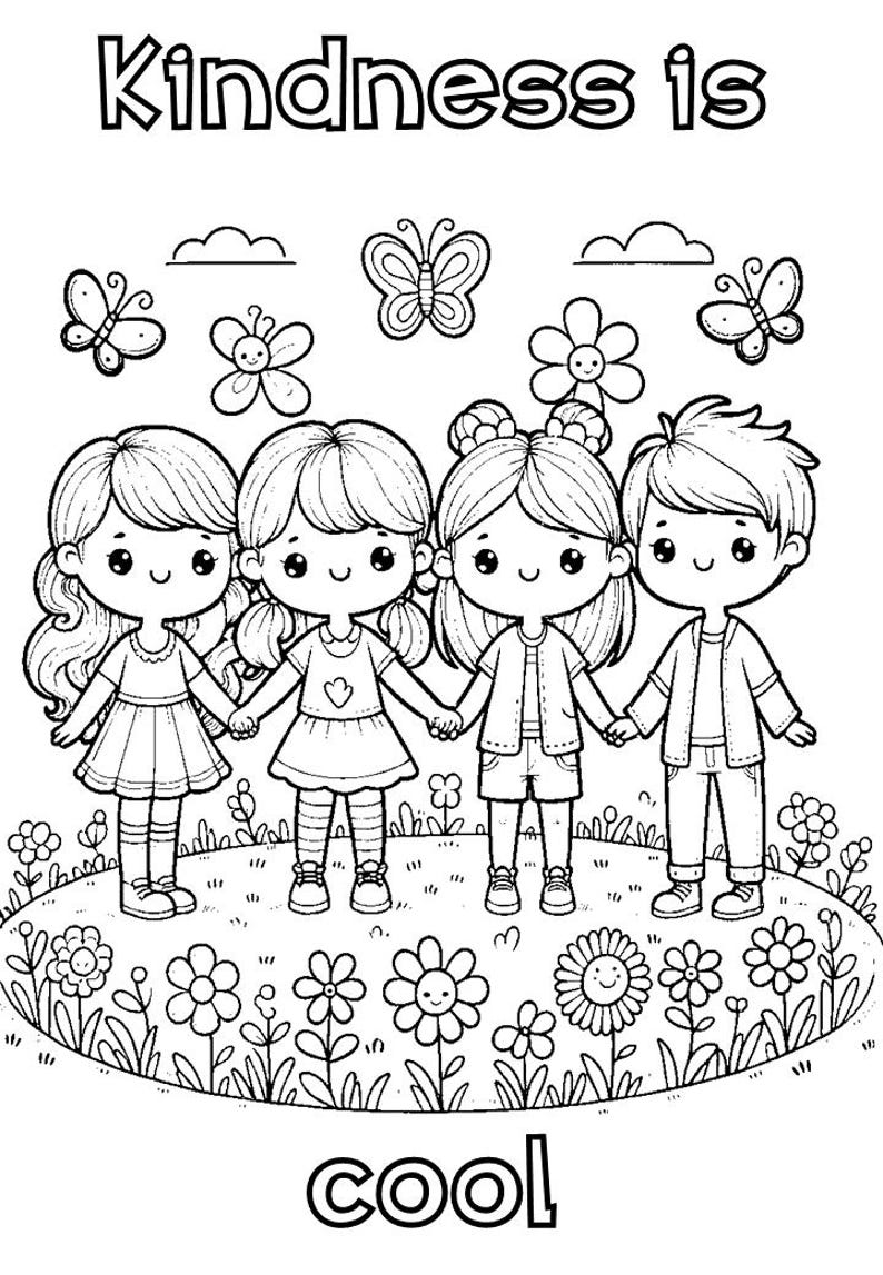 Growth Mindset Kindness Coloring Pages Posters - Inspirational ...