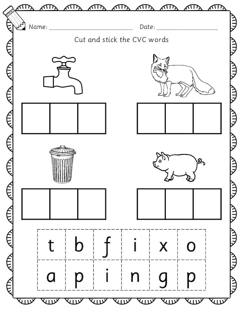Cut Stick and Read CVC Words Book - RWI Set 1 Phonics Sounds: Decoding ...