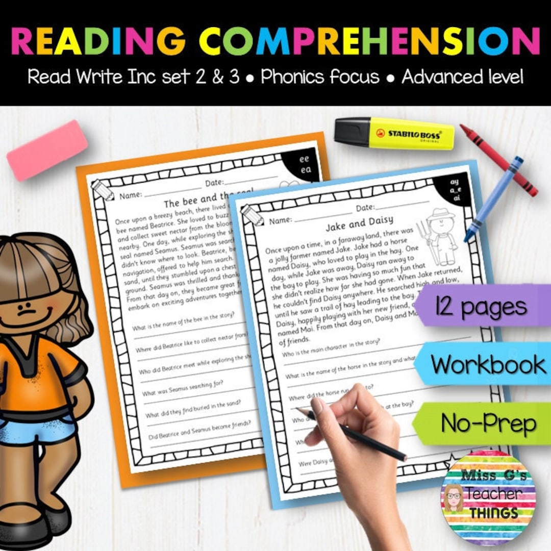 RWI Reading Comprehension Book for Set 2 and Set 3 Phonics Sounds - Etsy