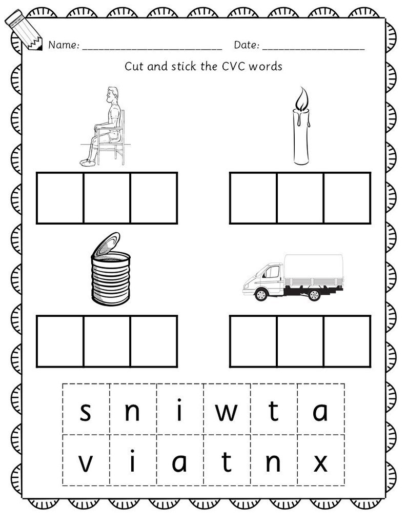 Cut Stick and Read CVC Words Book - RWI Set 1 Phonics Sounds: Decoding ...
