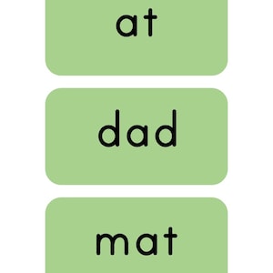 RWI Set 1 Green Word Flashcards - Phonics Decoding Practice: Sounds for ...