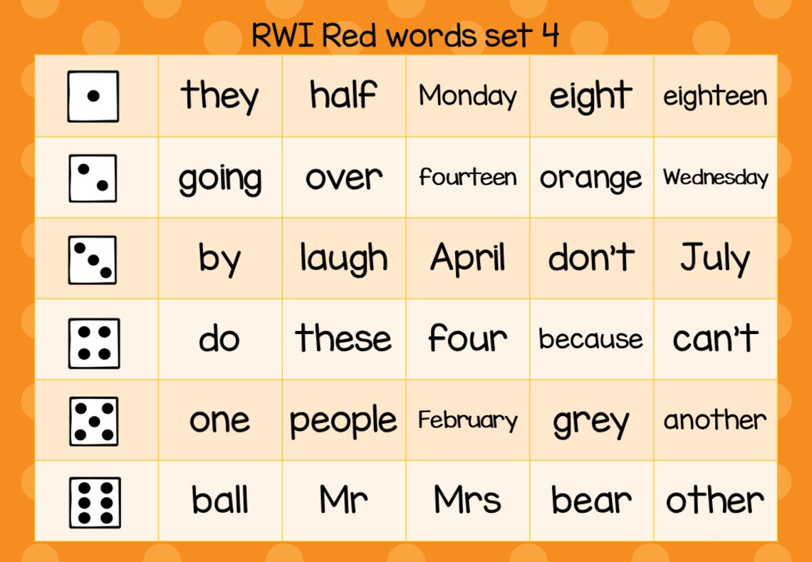 Roll and Read - Read Write Inc - RWI Red Word Colourful Board Games for ...