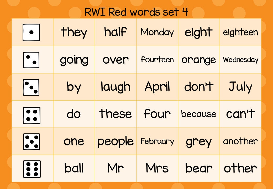Roll and Read - Read Write Inc - RWI Red Word Colourful Board Games for ...