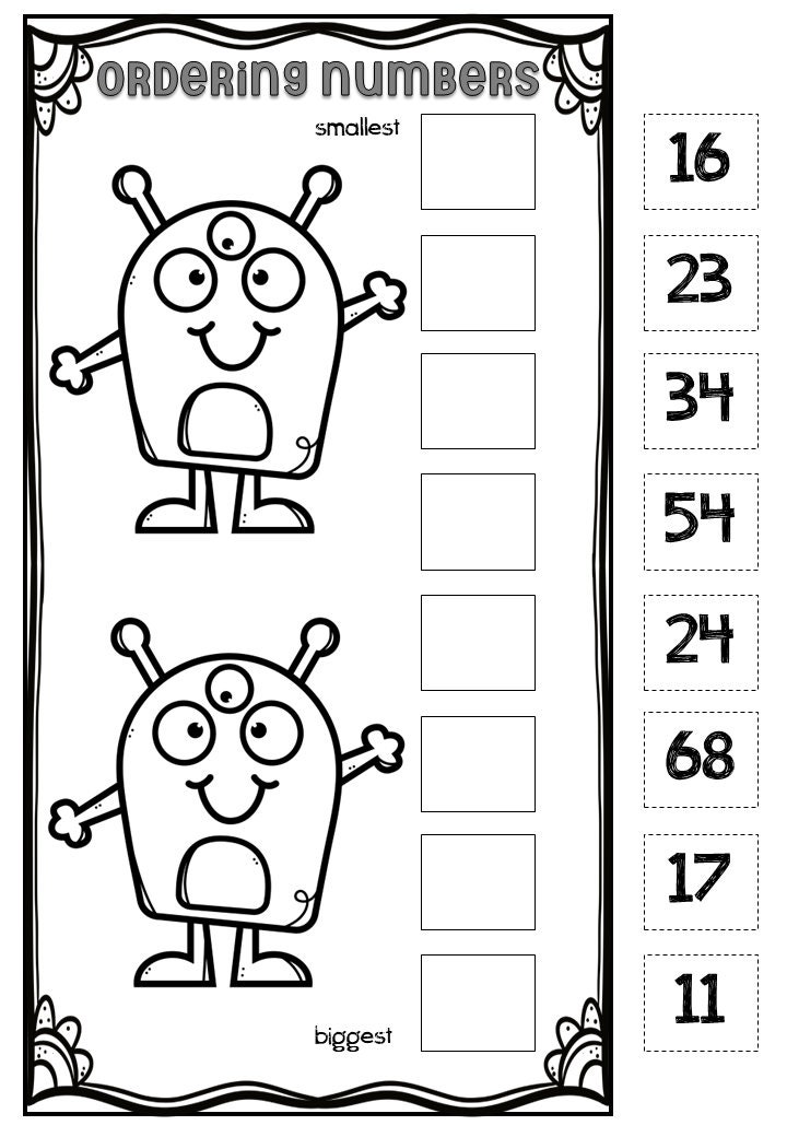Ordering Numbers to 100 (cut and Paste) Worksheets, Printables ...