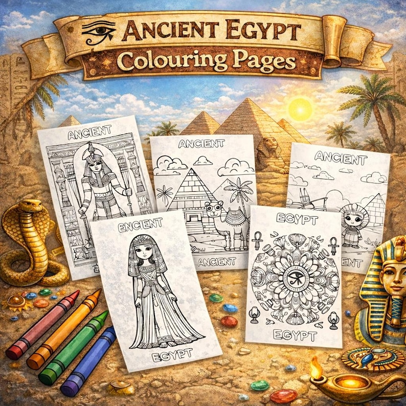 Ancient Egypt Coloring Pages - History Coloring Sheets - Early ...