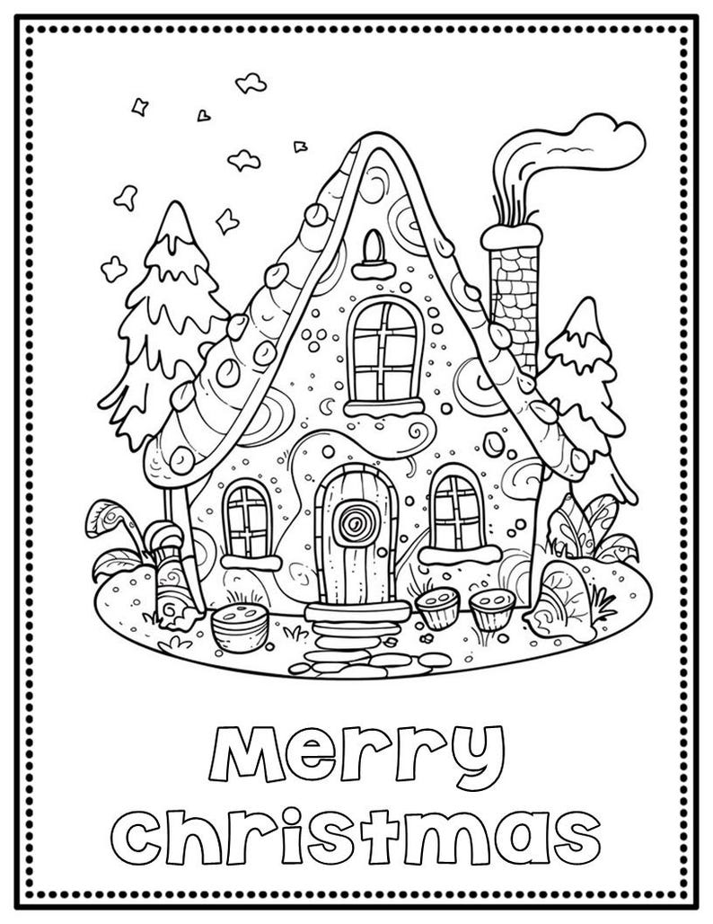 Christmas Vocabulary Coloring Pages: ESL Printable (PDF) - Etsy