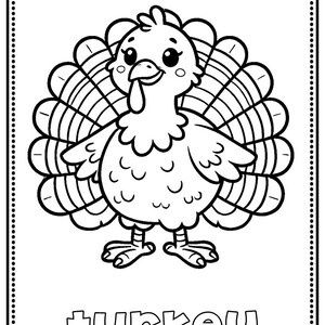 Thanksgiving Vocabulary Coloring Pages - ESL and Young Learners - Etsy