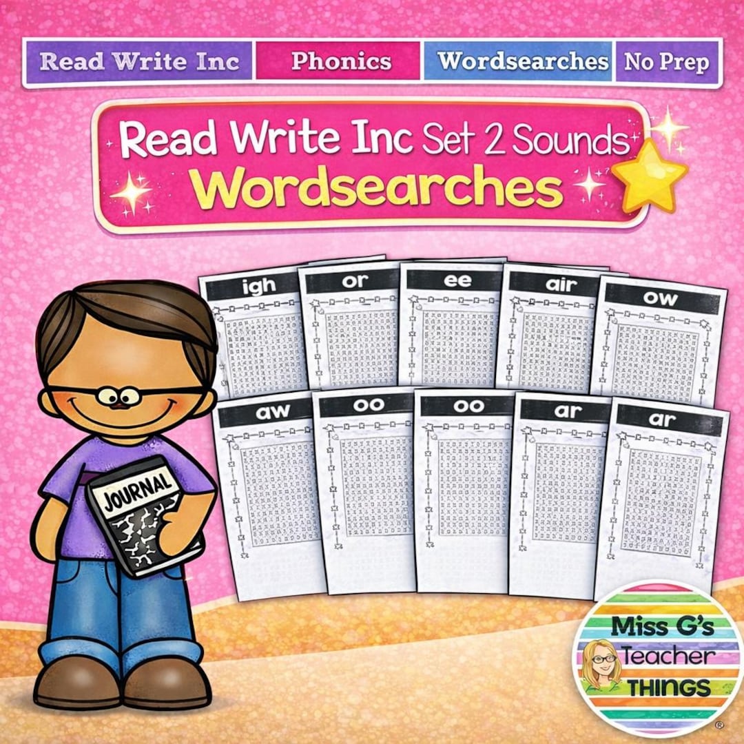 Read Write Inc (RWI) Set 2 Sounds - Word Searches With Answers - Etsy UK