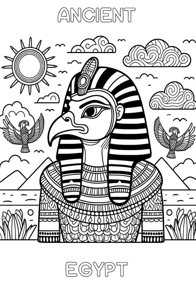 Ancient Egypt Coloring Pages - History Coloring Sheets - Early ...