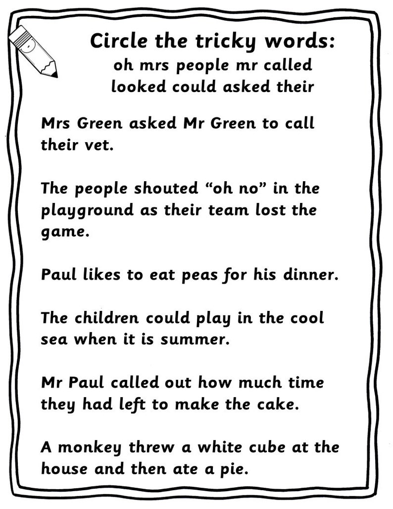 Year 1 / Kindergarten / Reception - Phase 5 Tricky Word Activity Book ...