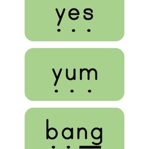 RWI Set 1 Green Word Flashcards - Phonics Decoding Practice: Sounds for ...