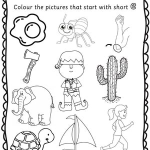Beginning Sounds Book With 35 Worksheets - Colouring Pages RWI Set 1 ...