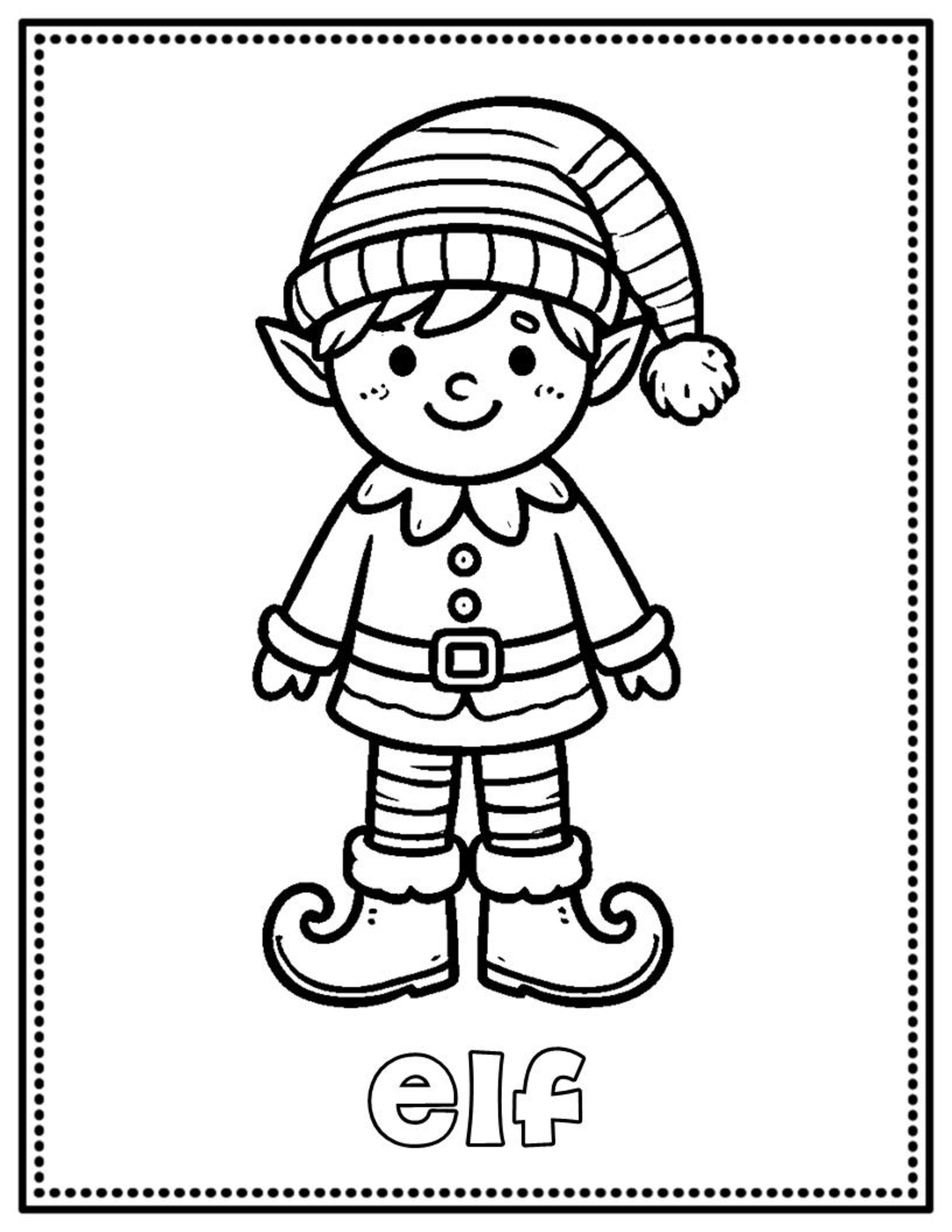 Christmas Vocabulary Coloring Pages: ESL Printable (PDF) - Etsy