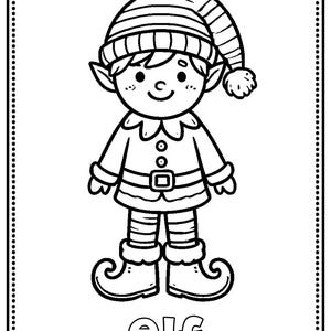 Christmas Vocabulary Coloring Pages: ESL Printable (PDF) - Etsy