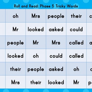 Roll the Dice and Read: Fun Tricky Word Games - Phase 2 to 5 - Etsy