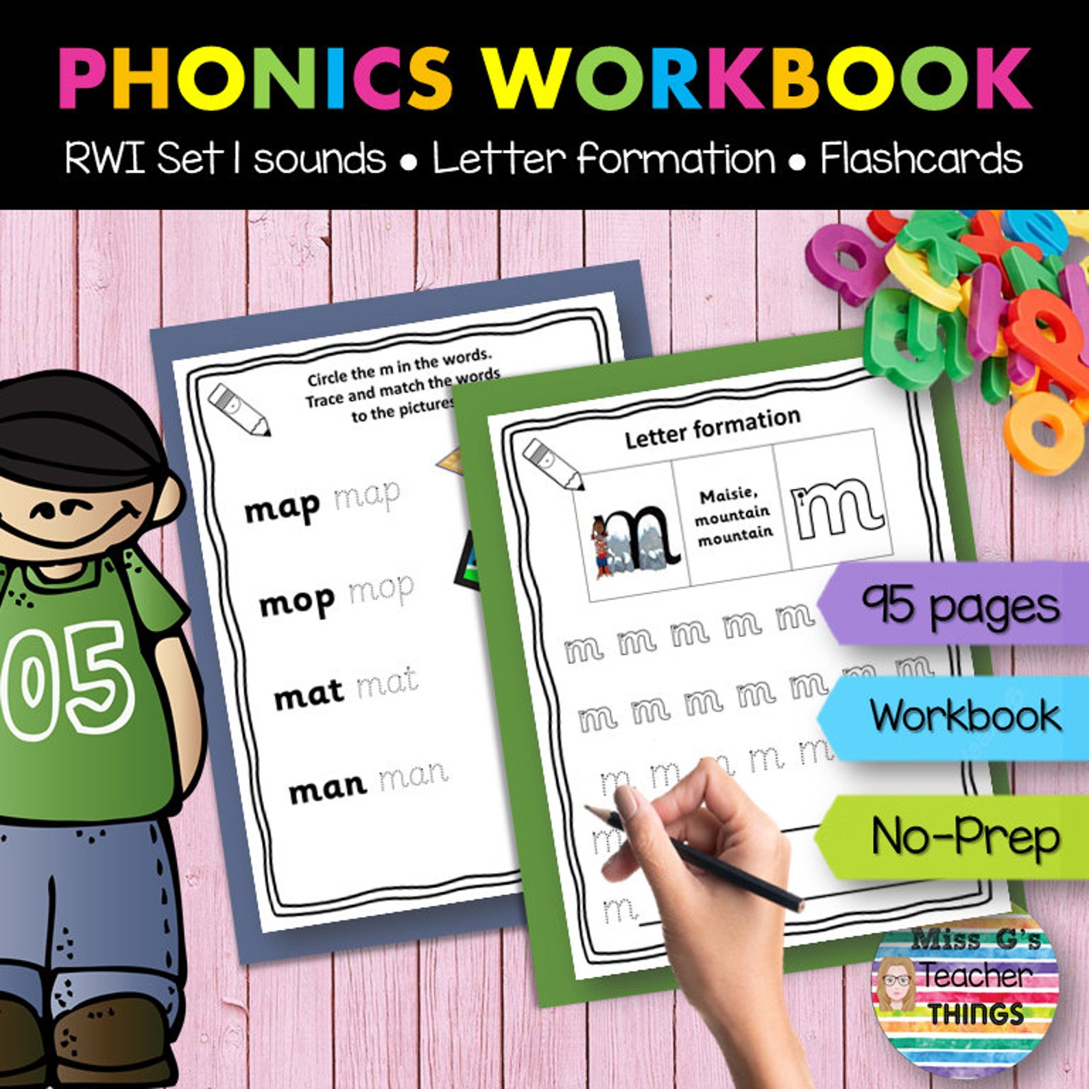 RWI Set 1 Workbook: A Complete Phonics Resource With 111 Worksheets ...