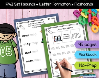 RWI Set 1 Workbook: A Complete Phonics Resource With 111 Worksheets & Flashcards - Etsy