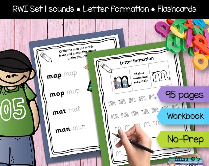 RWI Set 1 Workbook: A Complete Phonics Resource With 111 Worksheets & Flashcards - Etsy