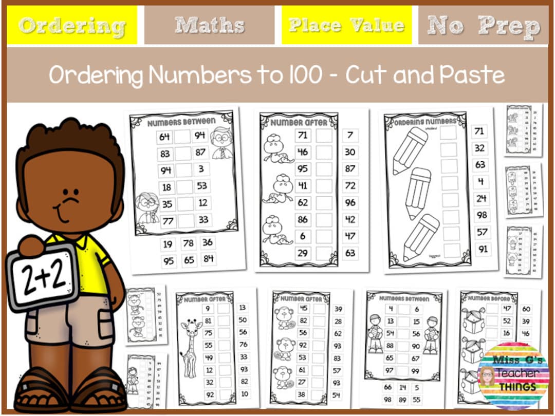 Ordering Numbers to 100 (cut and Paste) Worksheets, Printables ...