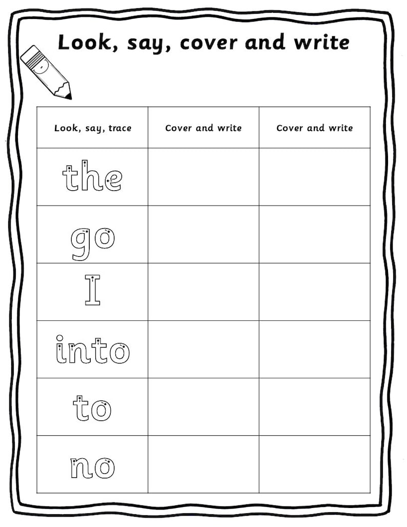 Reception Year 1 Kindergarten - Phase 2 Tricky Word Activity Book - Etsy