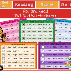 Roll and Read - Read Write Inc - RWI Red Word Colourful Board Games for ...