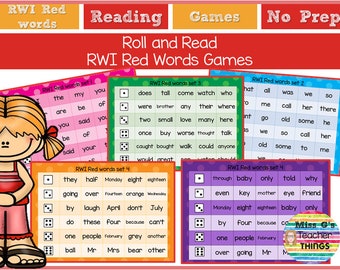 Roll and Read - Read Write Inc - RWI Red Word Colourful Board Games for ...