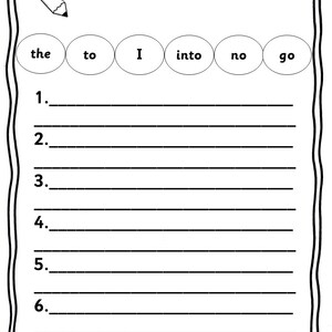 Reception Year 1 Kindergarten - Phase 2 Tricky Word Activity Book - Etsy