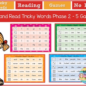 Roll the Dice and Read: Fun Tricky Word Games - Phase 2 to 5 - Etsy