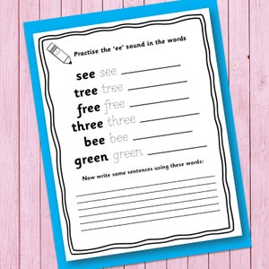 RWI Set 2 Phonics Activity Book & Flashcards (PDF Download) - Etsy