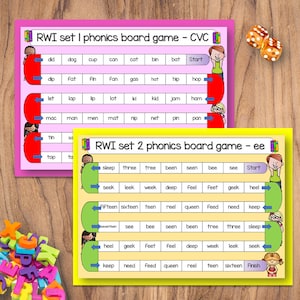 RWI - Read Write Inc Phonics Board Games Set 1 and 2 Sounds - Etsy