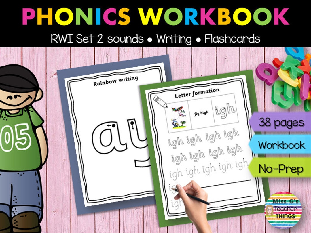 RWI Set 2 Phonics Activity Book & Flashcards (PDF Download) - Etsy UK