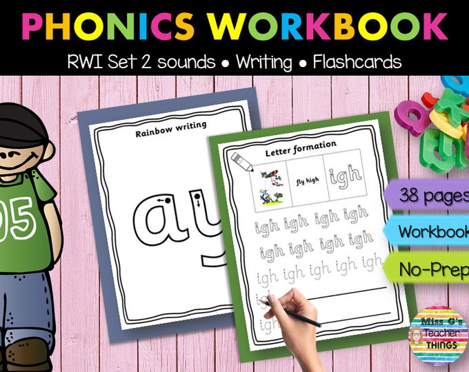 RWI Set 2 Phonics Activity Book & Flashcards (PDF Download) - Etsy