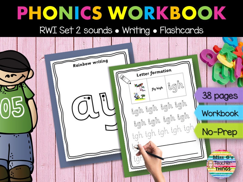 RWI Set 2 Phonics Activity Book & Flashcards (PDF Download) - Etsy