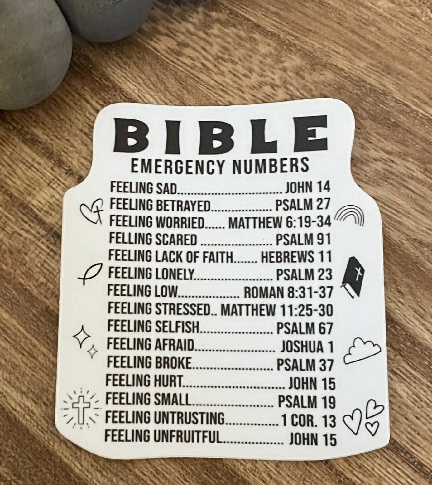 Bible Emergency Number Sticker, God Never Fails Sticker - Etsy