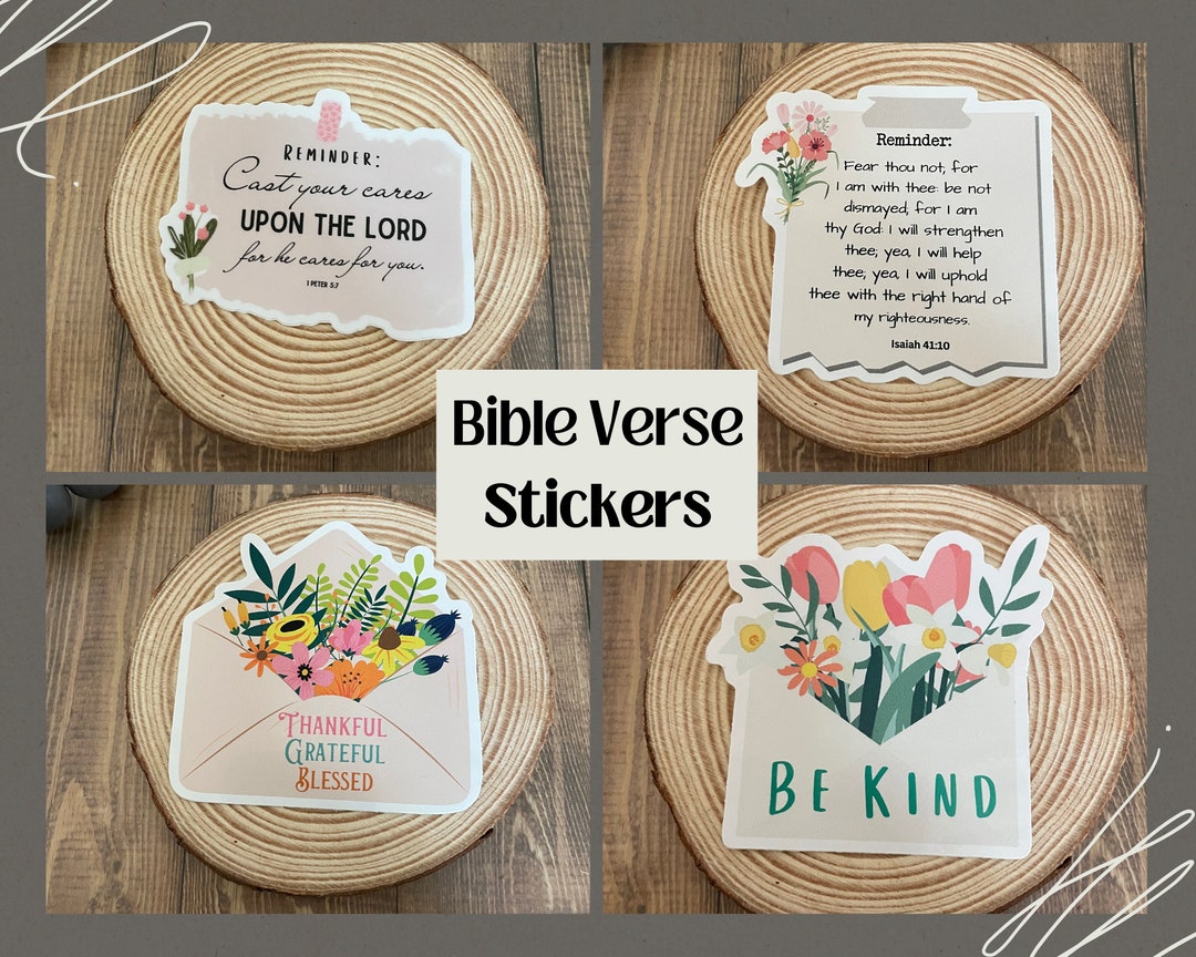 Christian Stickers, Bible Verse Stickers, Water Bottle Sticker, Laptop ...