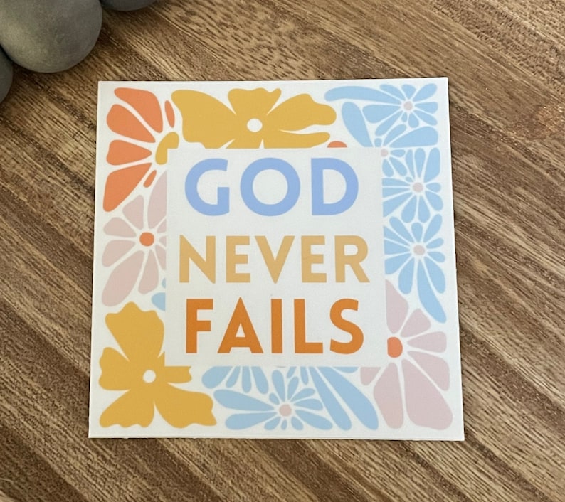 Bible Emergency Number Sticker, God Never Fails Sticker - Etsy