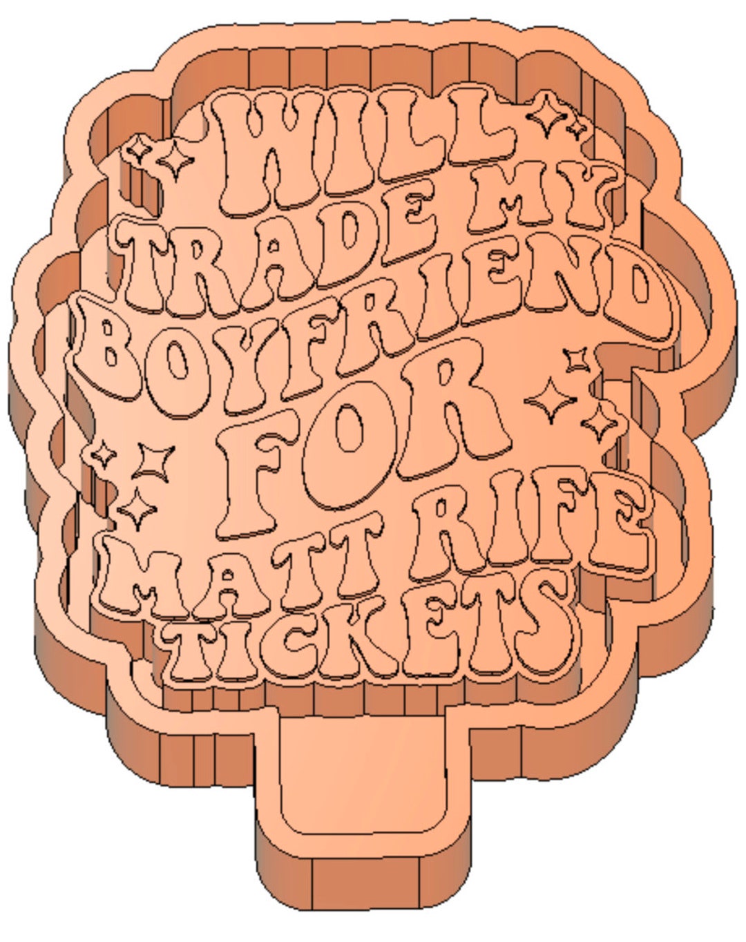 Trade Boyfriend for Tickets Blank for Molding 3D Printer File STL - Etsy