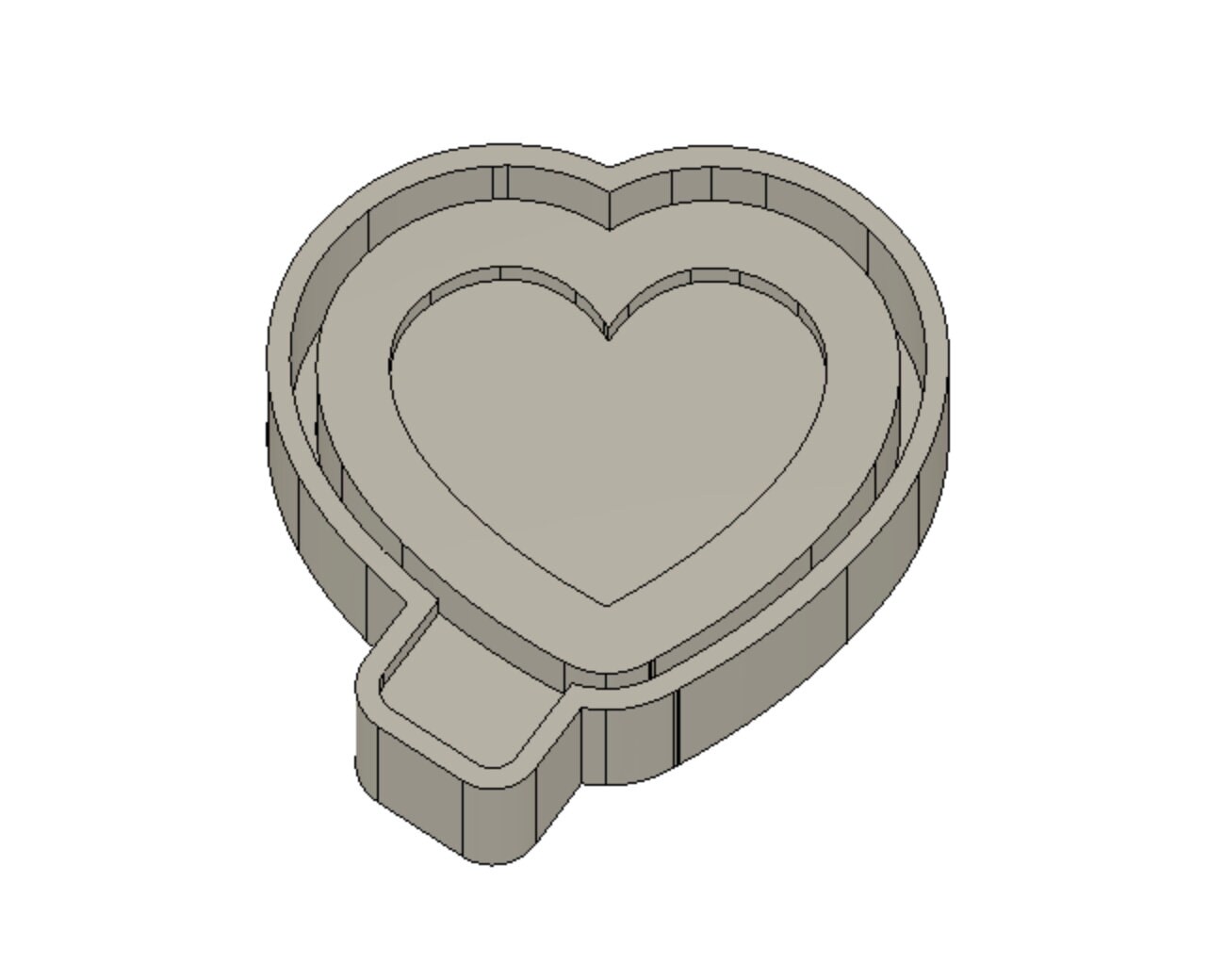 Heart Shaker Blank for Molding 3D Printer File STL, Cardstock SVG - Etsy