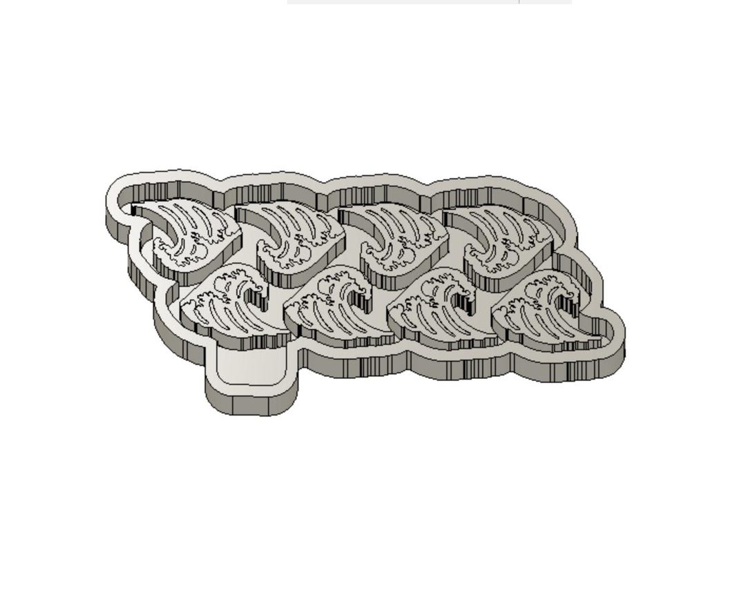 Wave Wax Melt Mold STL , 3D Printer File, Housing File - Etsy