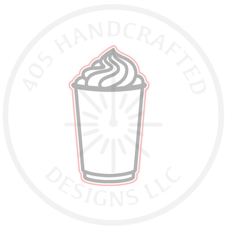 Frappe Cup Silhouette Laser SVG - Etsy