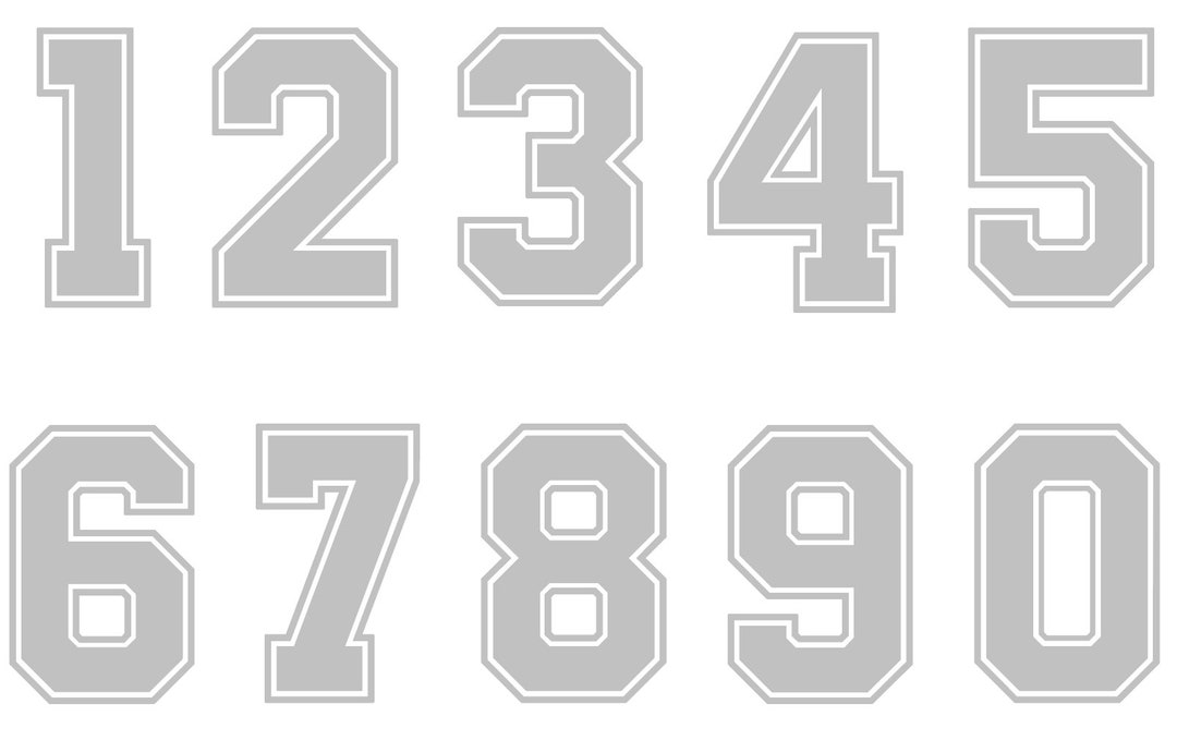 Varsity Numbers 0-9 Cardstock Cutting for Freshie Molds SVG - Etsy